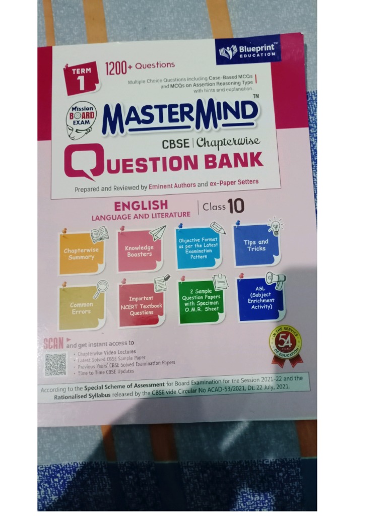 MasterMind Question Bank English Term 1 Class 10 | PDF