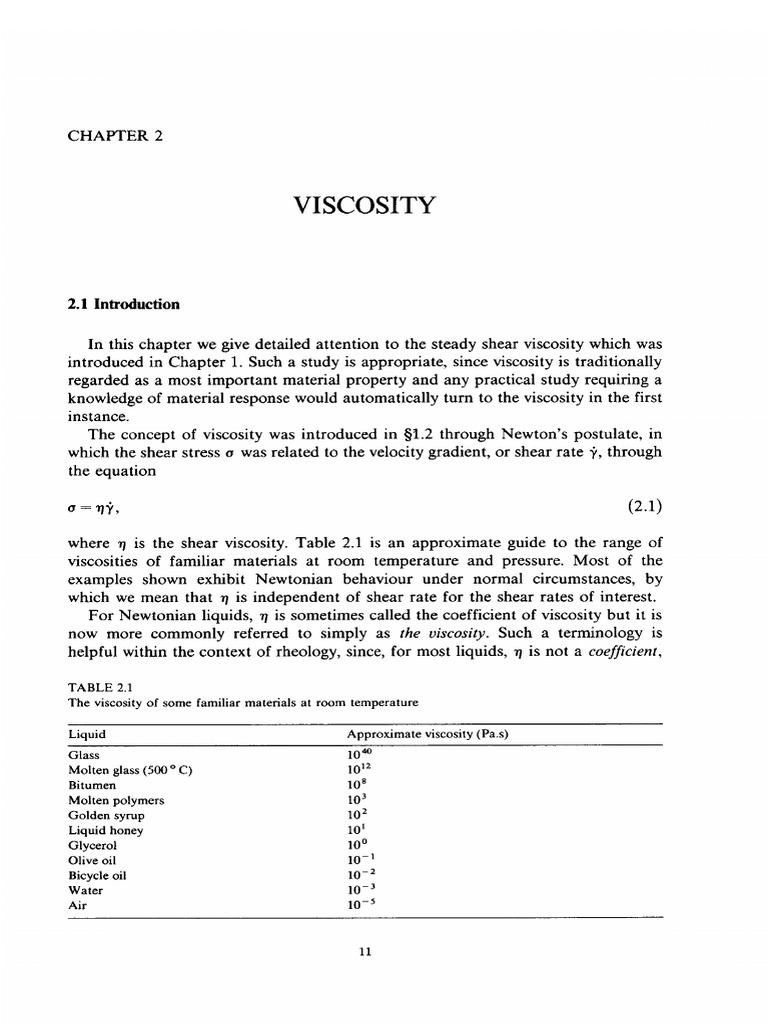 An Introduction To Rheology. C2 | PDF | Viscosity | Shear Stress
