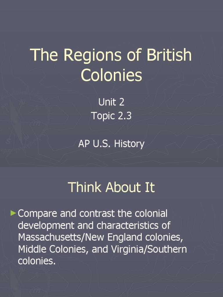 JB APUSH Unit 2 Topic 2.3 | PDF | English Colonization Of The Americas ...