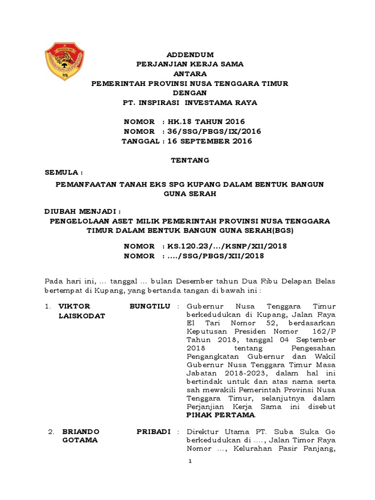 Addendum Pks PT Ssgo | PDF