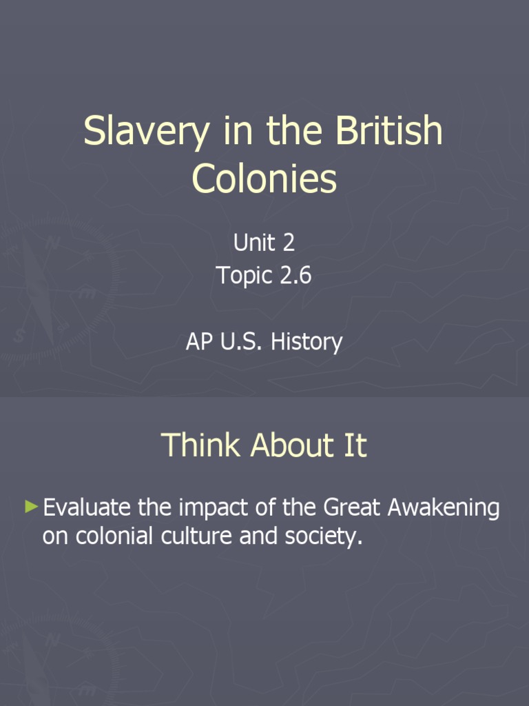 AP History: Colonial Slavery Analysis | PDF | Atlantic Slave Trade ...