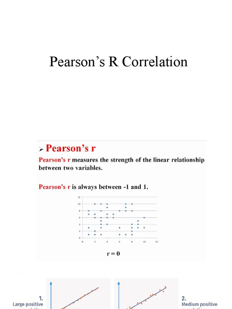 Pearsons R Correlation | PDF