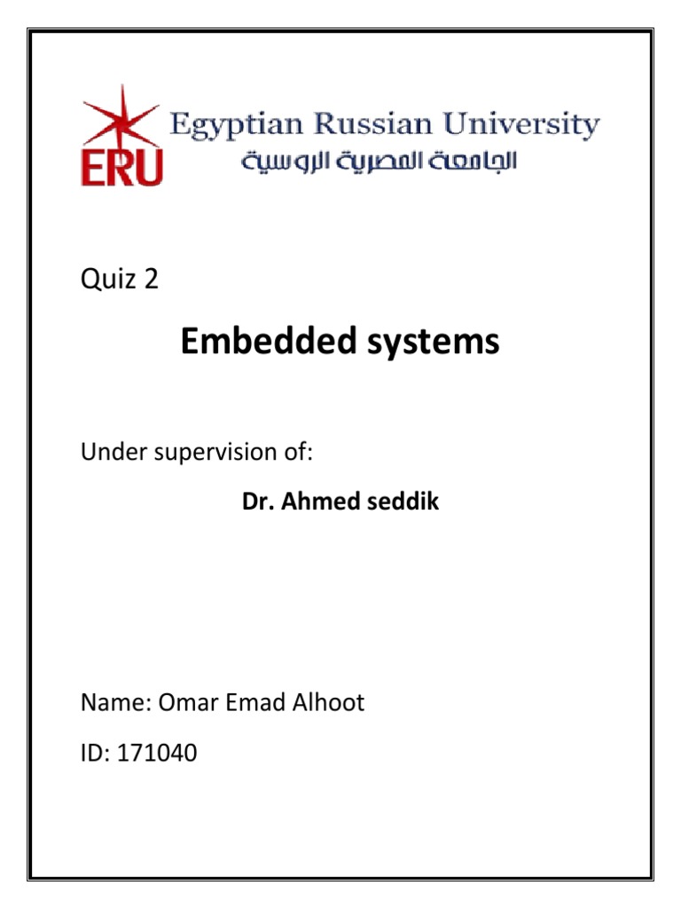 Embedded Systems: Quiz 2 | PDF | Unified Modeling Language | Embedded System