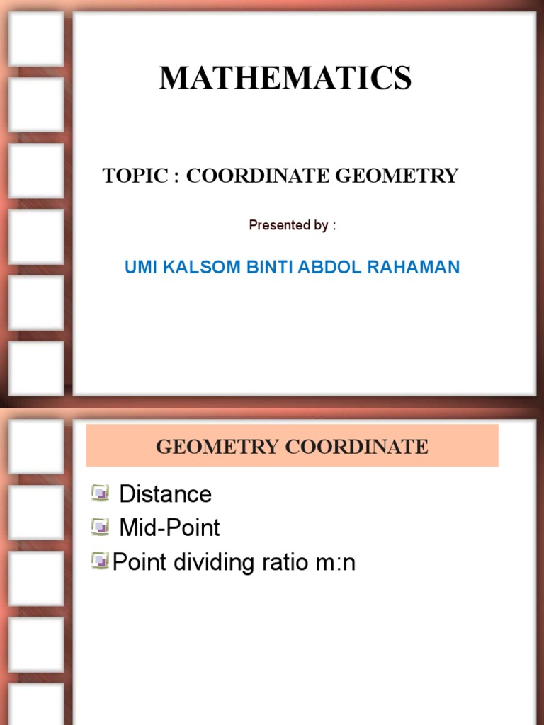 Coordinate Geometry Basics: Distance Calculation | PDF