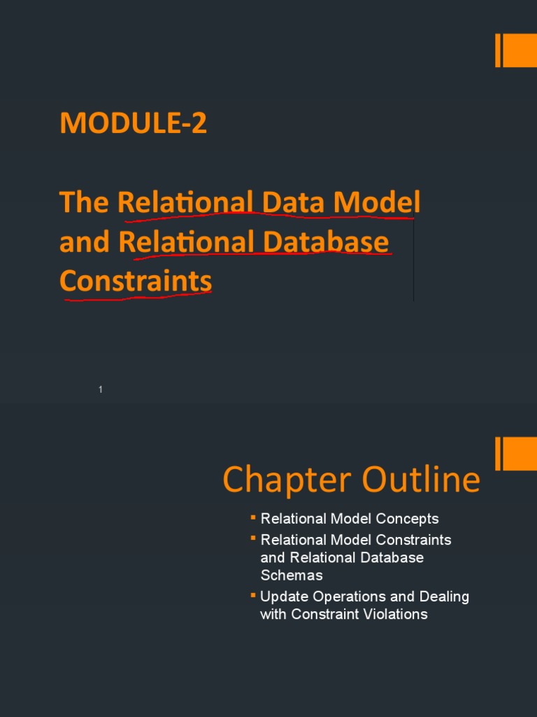 Module 2 The Relational Data Model And Relational Database Constraints Pdf Relational