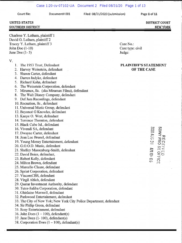 Case 1:20-cv-07102-UA Document Overview | PDF