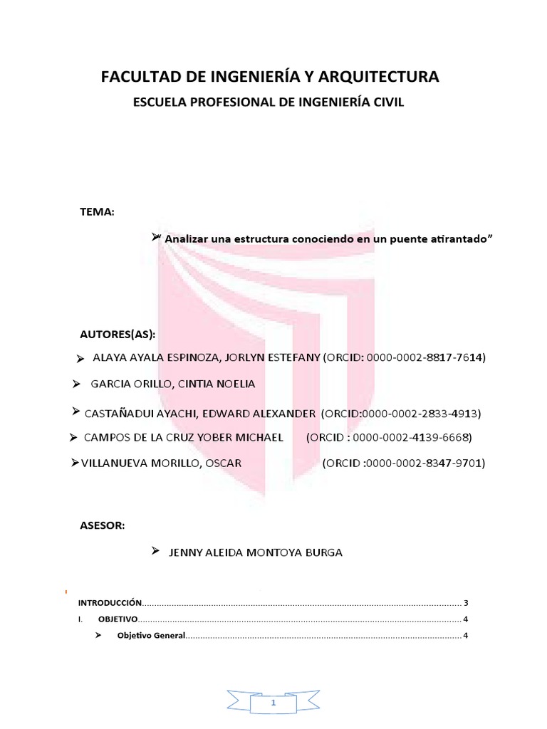 Analizar Una Estructura Conociendo en Un Puente Atirantado | PDF ...