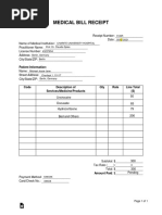 Hospital Bill Form | PDF | Payments | Insurance