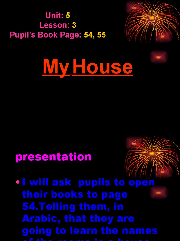 My House: Unit: Lesson: Pupil's Book Page | PDF