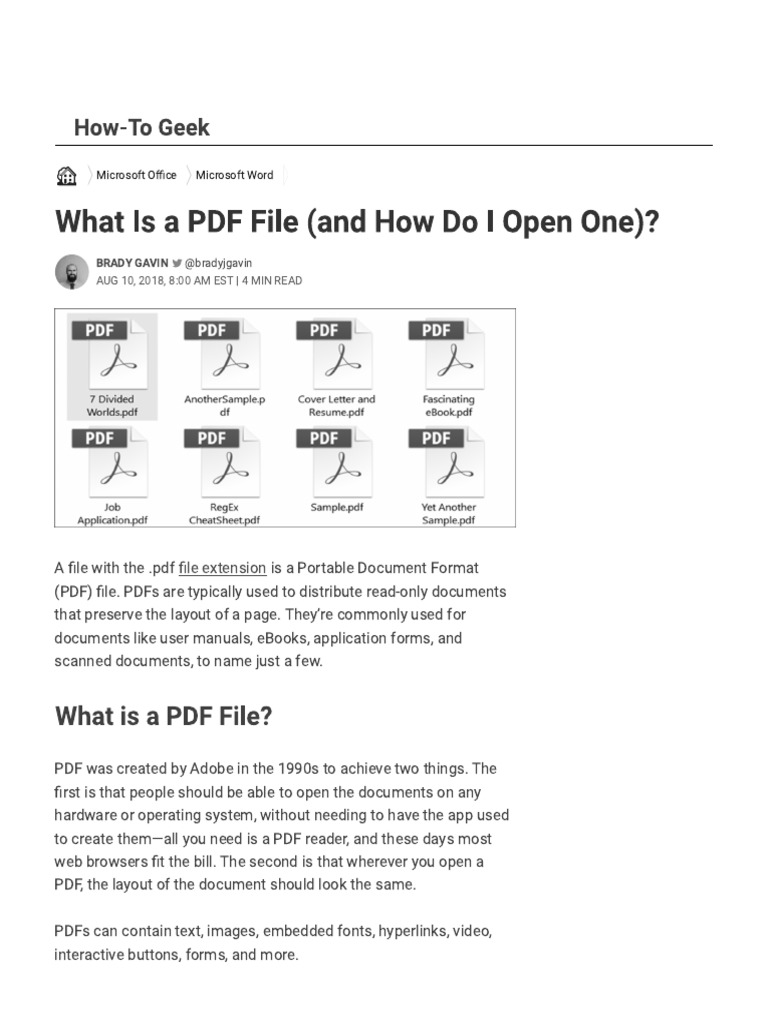 What Is A PDF File (And How Do I Open One) | PDF | Cooking, Food & Wine ...
