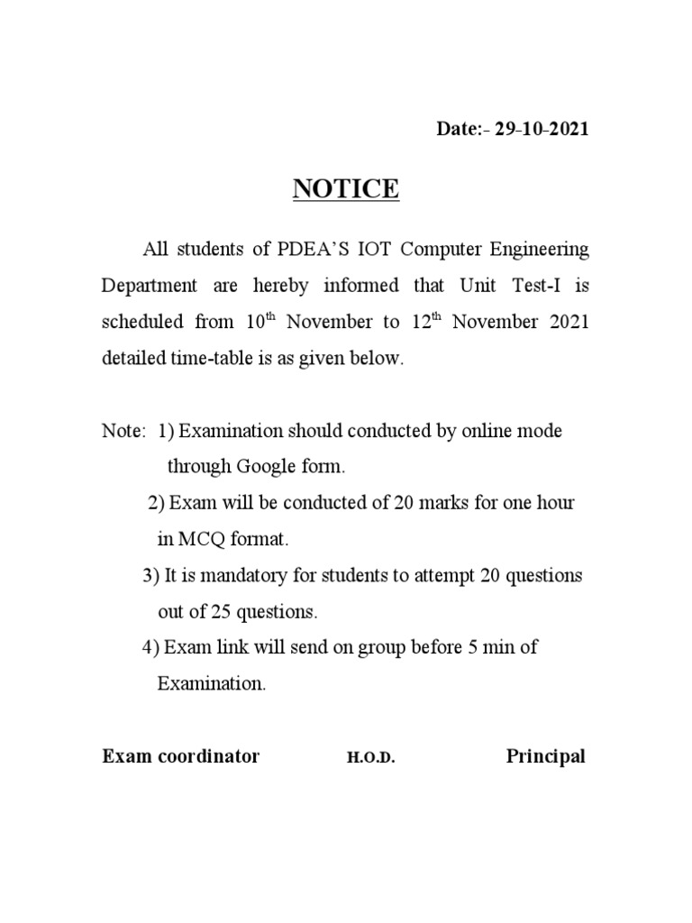 Exam Notice 2020 9 Dec 2020 | PDF | Test (Assessment) | Computing