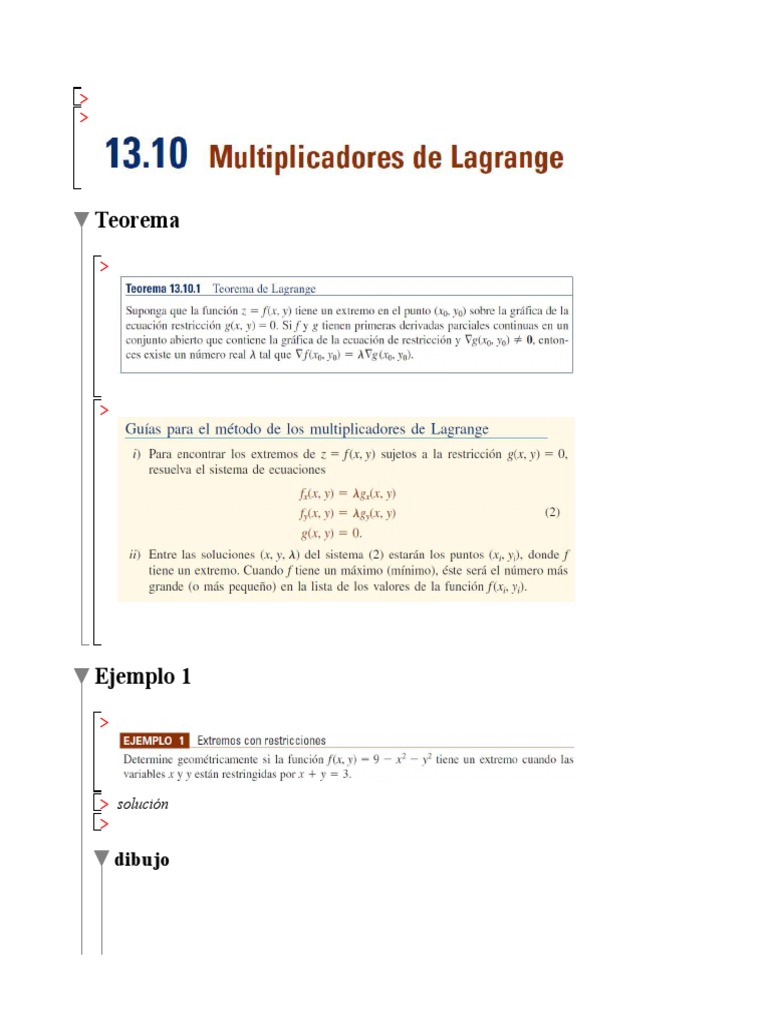 13.10 Multiplicadores de Lagrange | PDF | Métodos y materiales de enseñanza | Ciencia y matemáticas