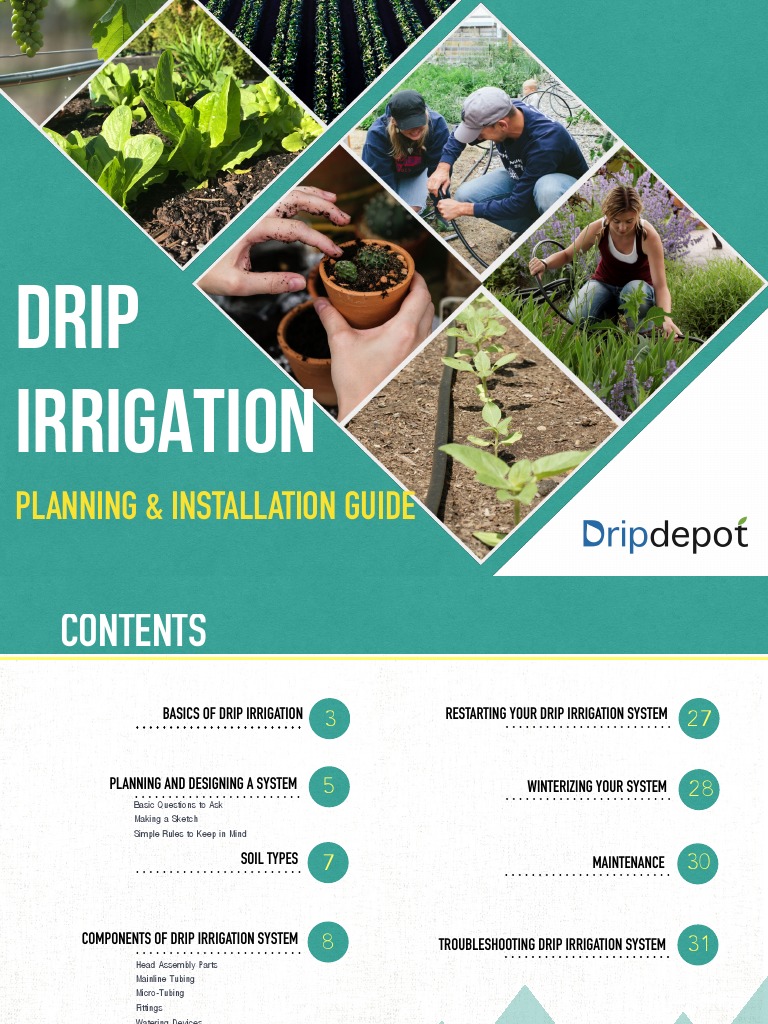 Drip Irrigation Planning and Installation Guide | PDF | Irrigation ...