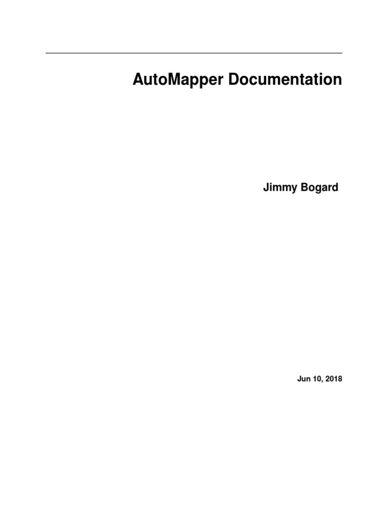 Automapper Documentation: Jimmy Bogard | PDF | Anonymous Function ...