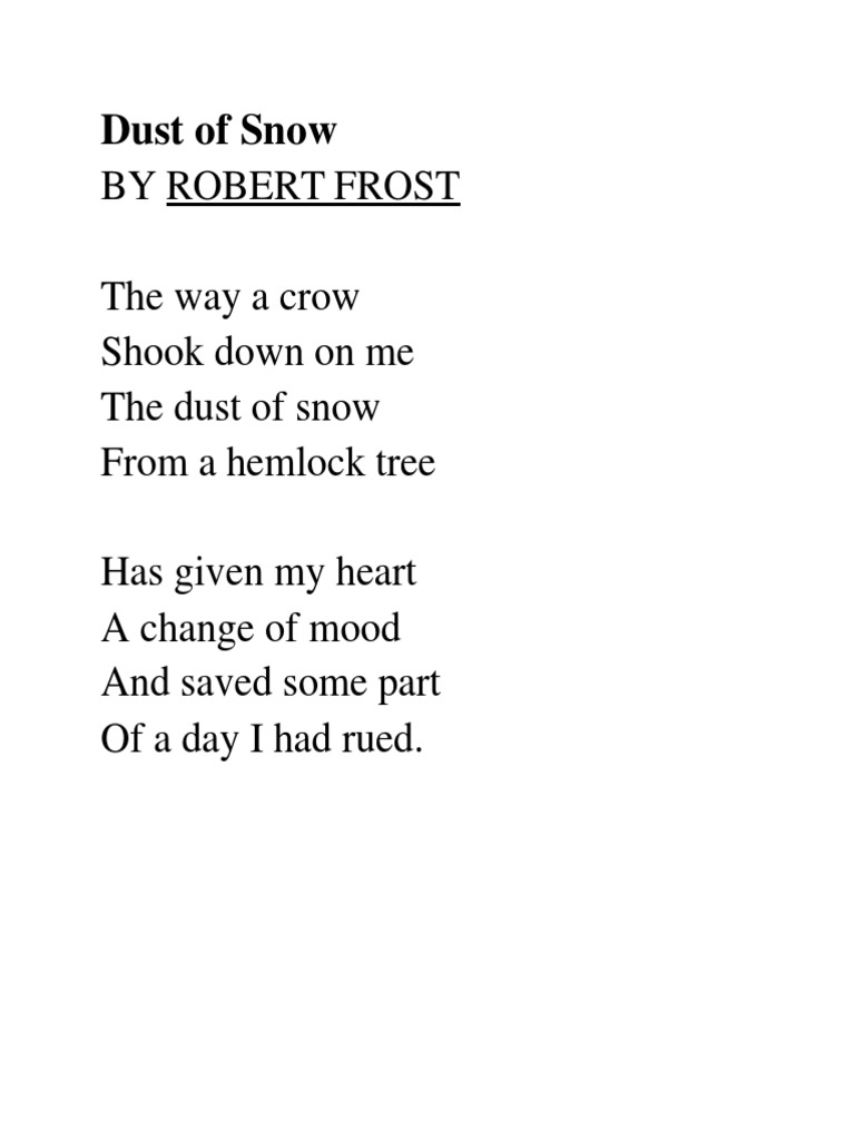 Dust of Snow | PDF | Poetry | Philosophical Theories