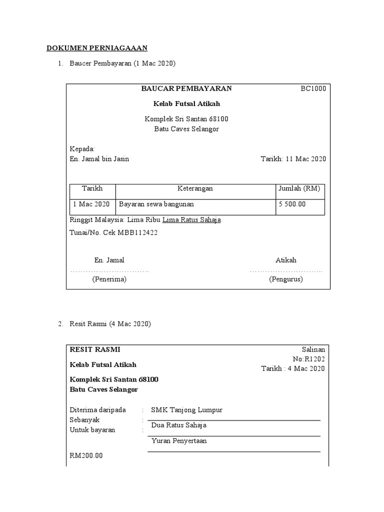 5 Dokumen Perniagaan | PDF