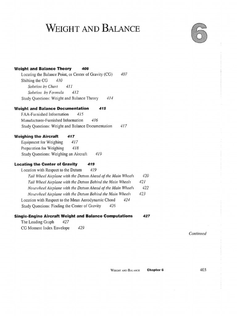 6 Weight and Balance | PDF