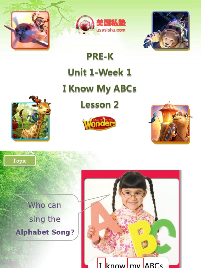 PREK-Unit 1-Week 1-I Know My ABCs-Lesson 2 | PDF