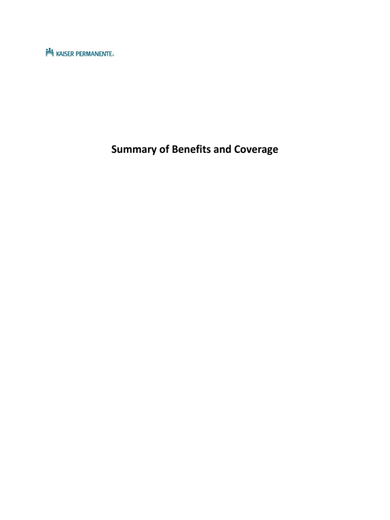 Summary of Benefits and Coverage | PDF | Patient | Prescription Drugs