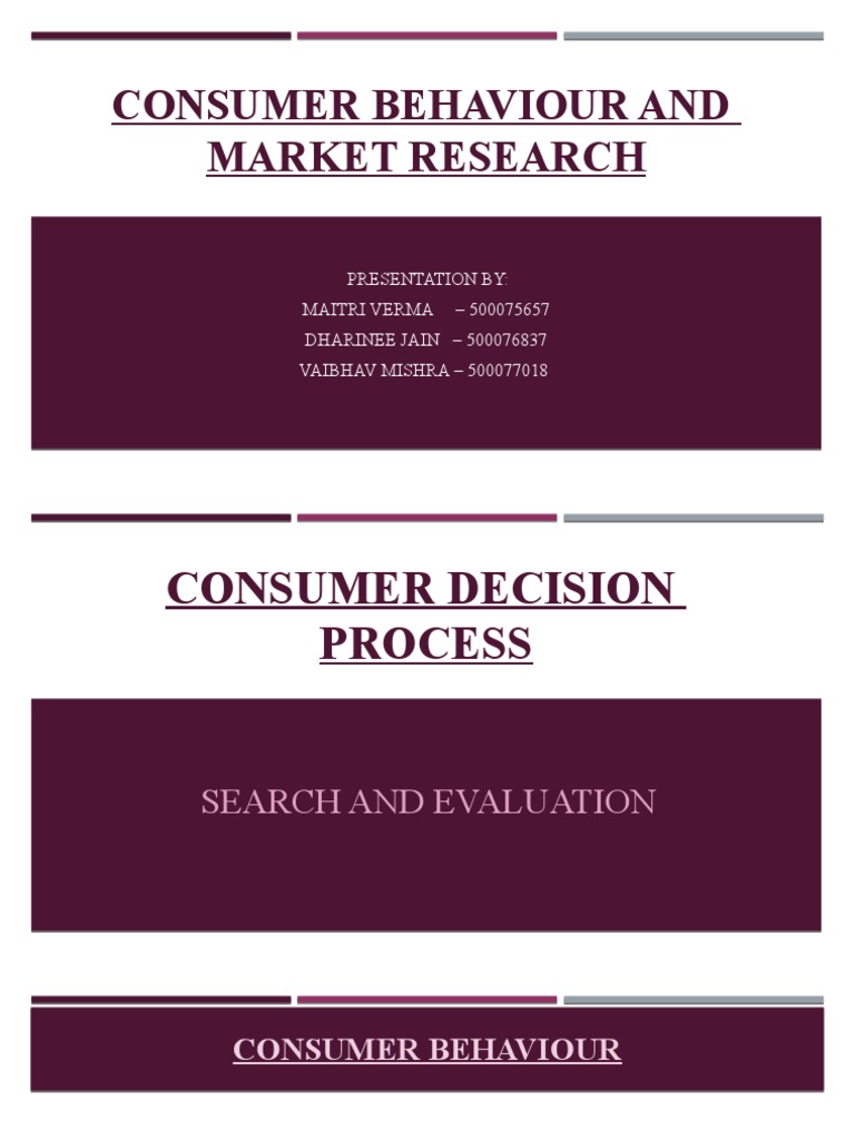 An Analysis of Consumer Behaviour and Decision Making Models Through ...