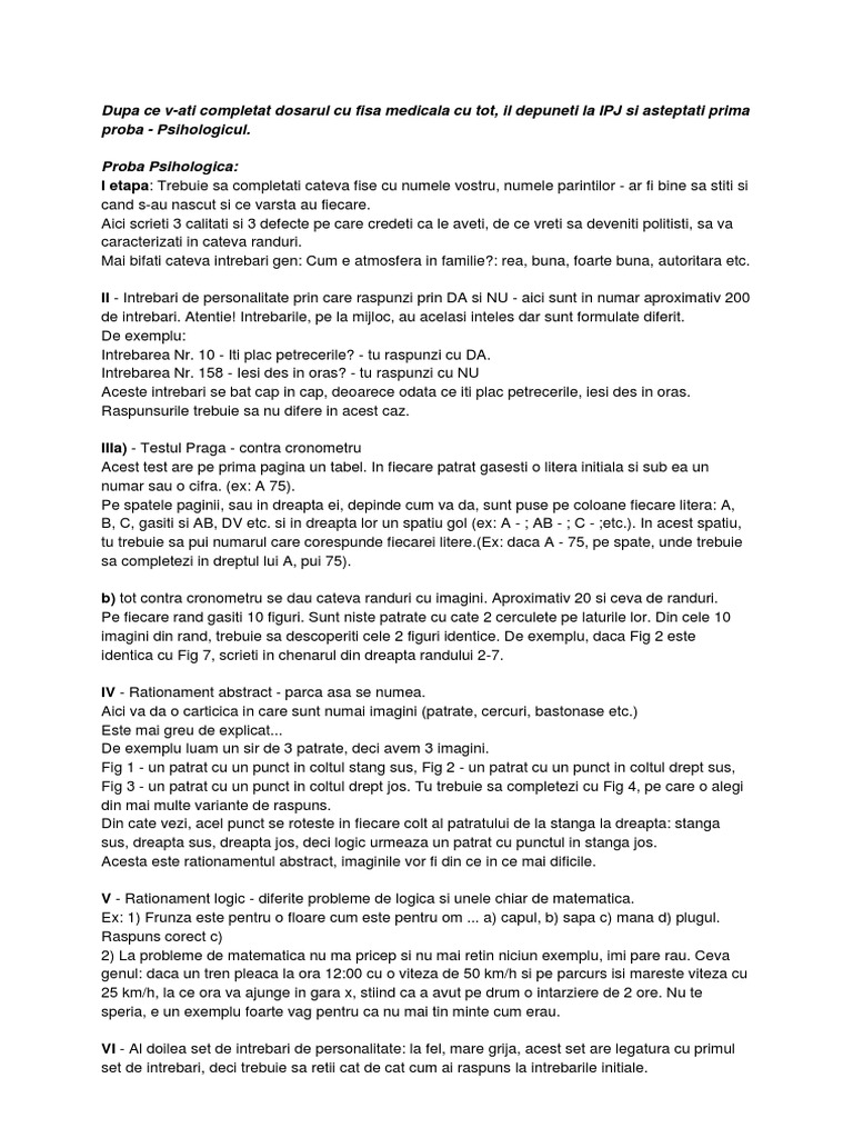 Test Psihologic | PDF