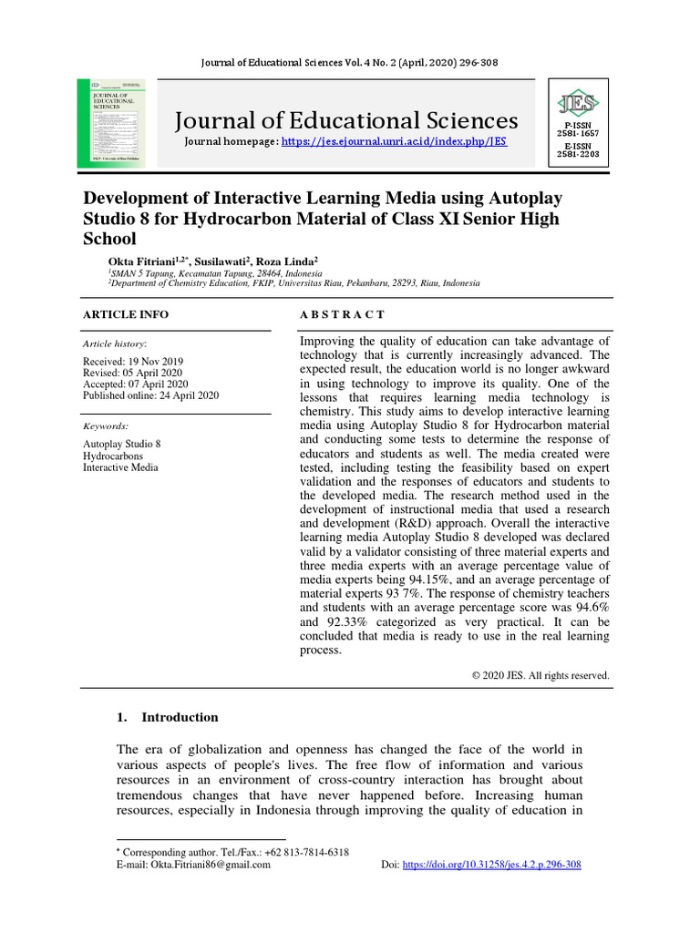Jurnal Okta Fitriani Autoplay Internasional | PDF | Visualization ...