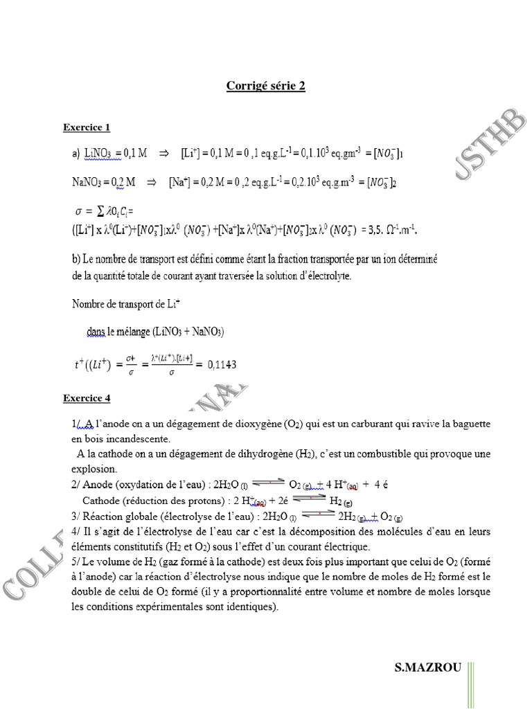 Corrigé Exo 1 Et 4 Série 3 | PDF