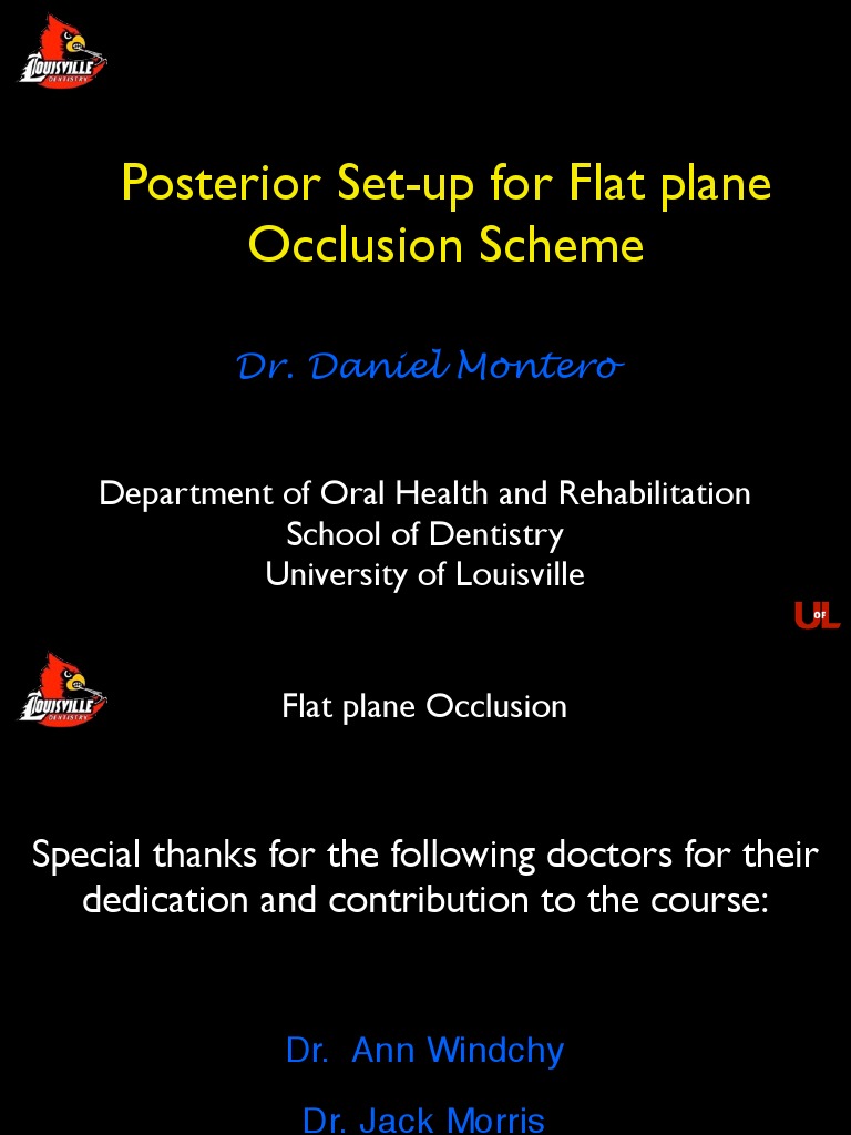 Flat Plane Occlusion | PDF | Dental Anatomy | Mouth
