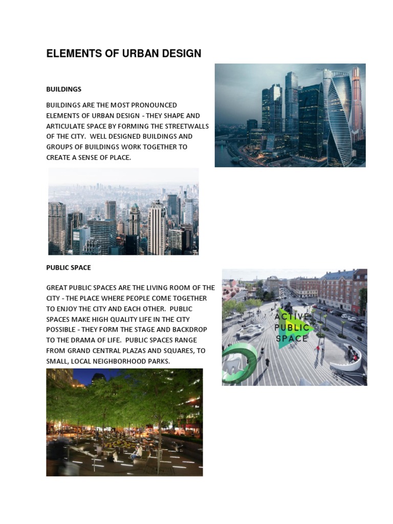 Elements of Urban Design | PDF | Street | Urban Design