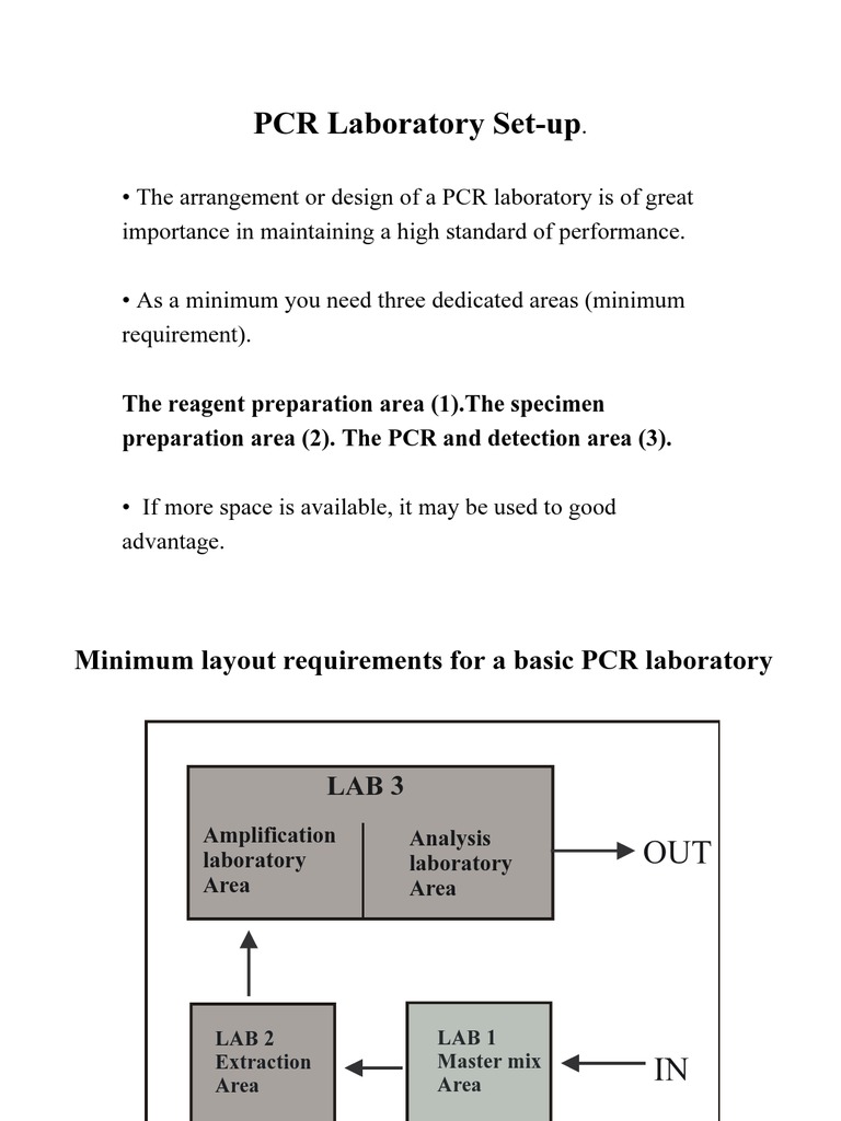 PCR 5 Lab Setup | PDF | Polymerase Chain Reaction | Sensitivity And ...