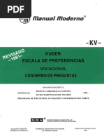 Kuder Vocacional - Manual Original | PDF | Estadísticas | Desviación Estándar