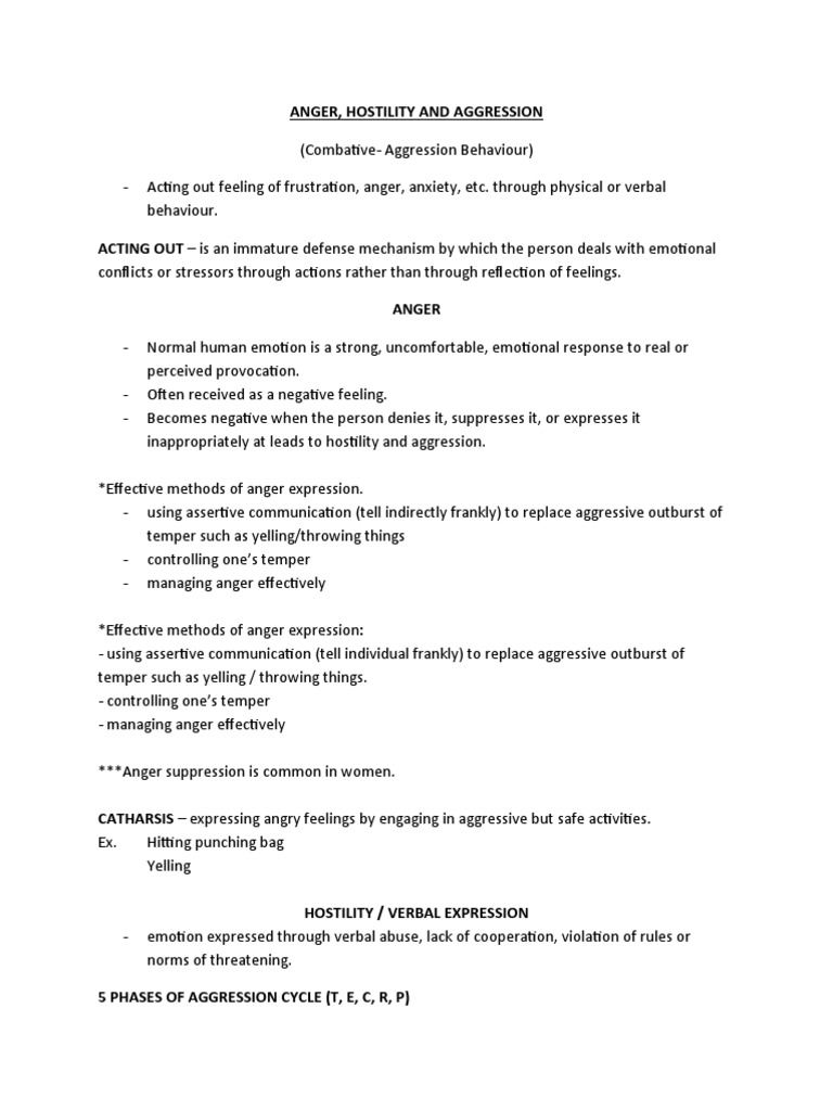 Managing Anger, Hostility, and Aggression: A Guide to Understanding and ...