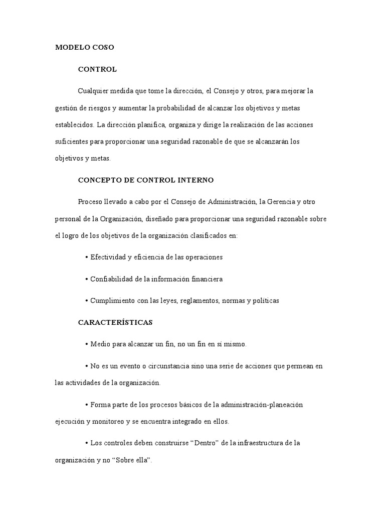 Principales Modelos de Control Interno | PDF | Ingeniería de confiabilidad | Software