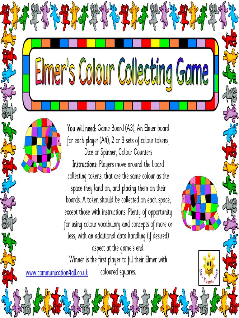 Elmers Colour Collecting Game A4 | PDF