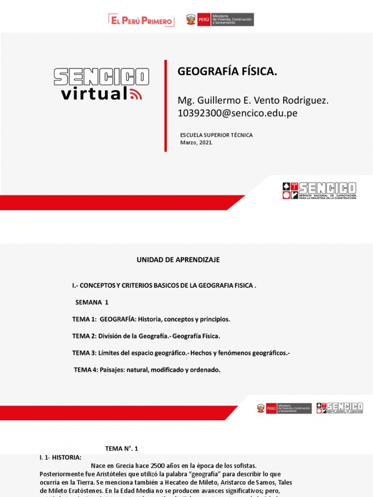 Nuevo PPT - Gf. Semana - 1. | PDF | Geografía | Ciencias de la Tierra