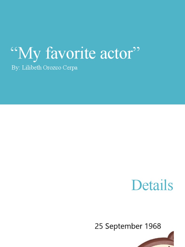 My Favorite Actor | PDF