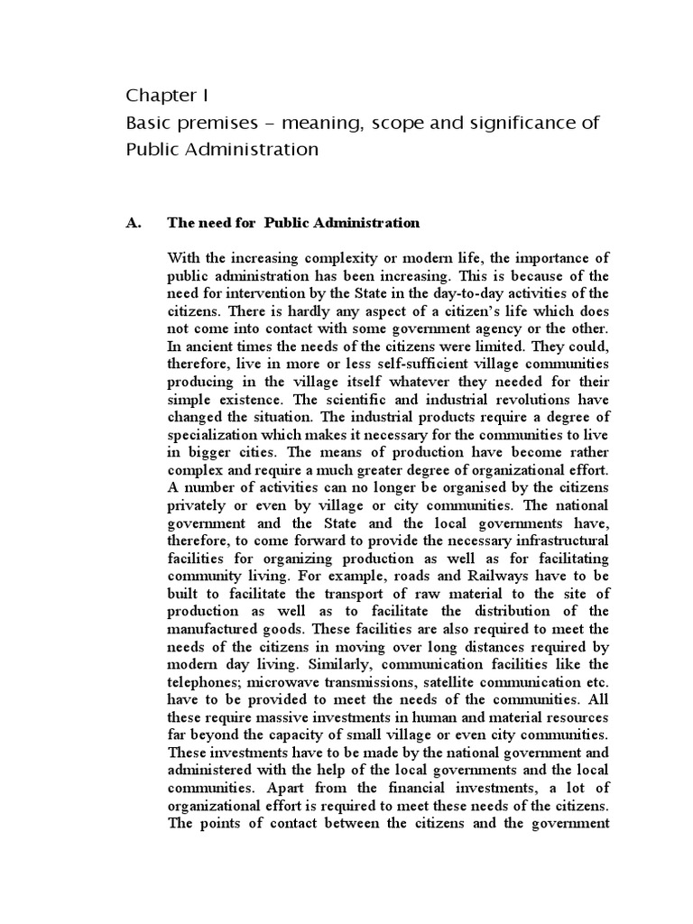 Module 1 Introduction To Public Administration Rev1 | PDF