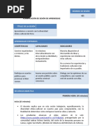 Sesion de Aprendizaje - DPCC 1° - #1 | PDF | Aprendizaje | Las emociones