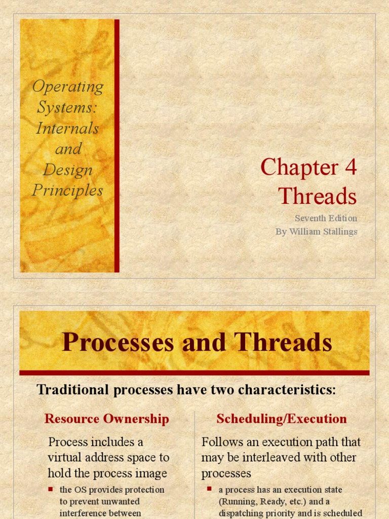 Operating Systems: Internals and Design Principles: Threads | Download Free PDF | Thread ...