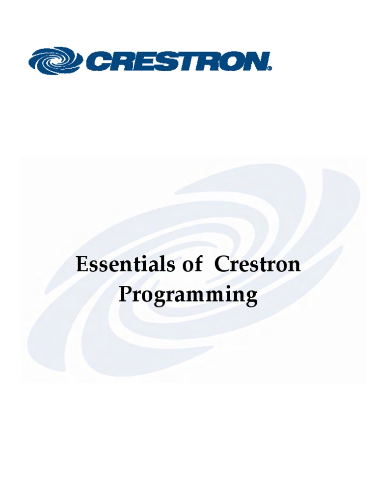 Crestron Programming Guide | PDF | Button (Computing) | Point And Click