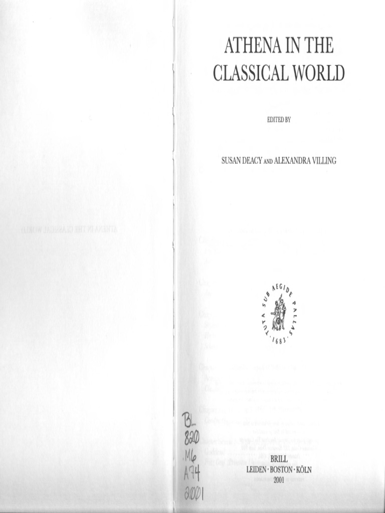 Athena as the Faithful Instrument of Zeus: Examining the Unique ...