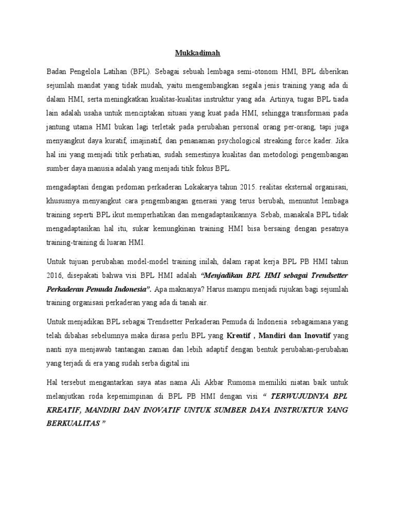 Visi Misi Aleka | PDF