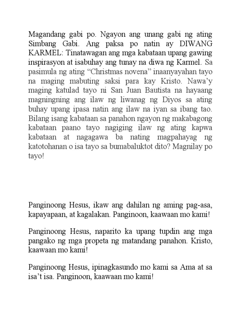 1 Simbang Gabi | PDF