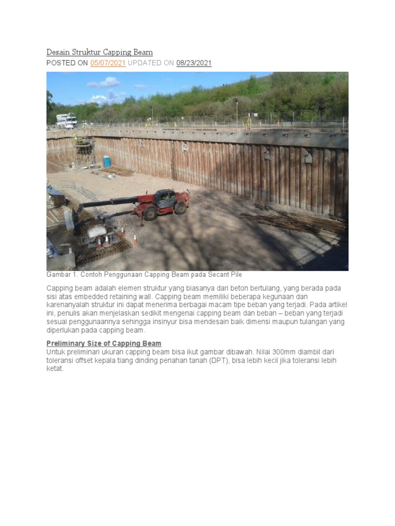 Desain Capping Beam untuk Beban Struktural | PDF
