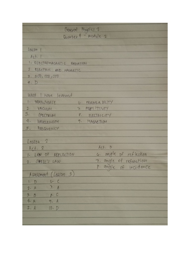Gen. Physics 2 (Quarter 4) - Module 2 | PDF