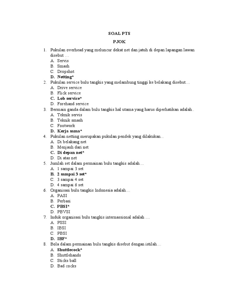 Soal PTS | PDF