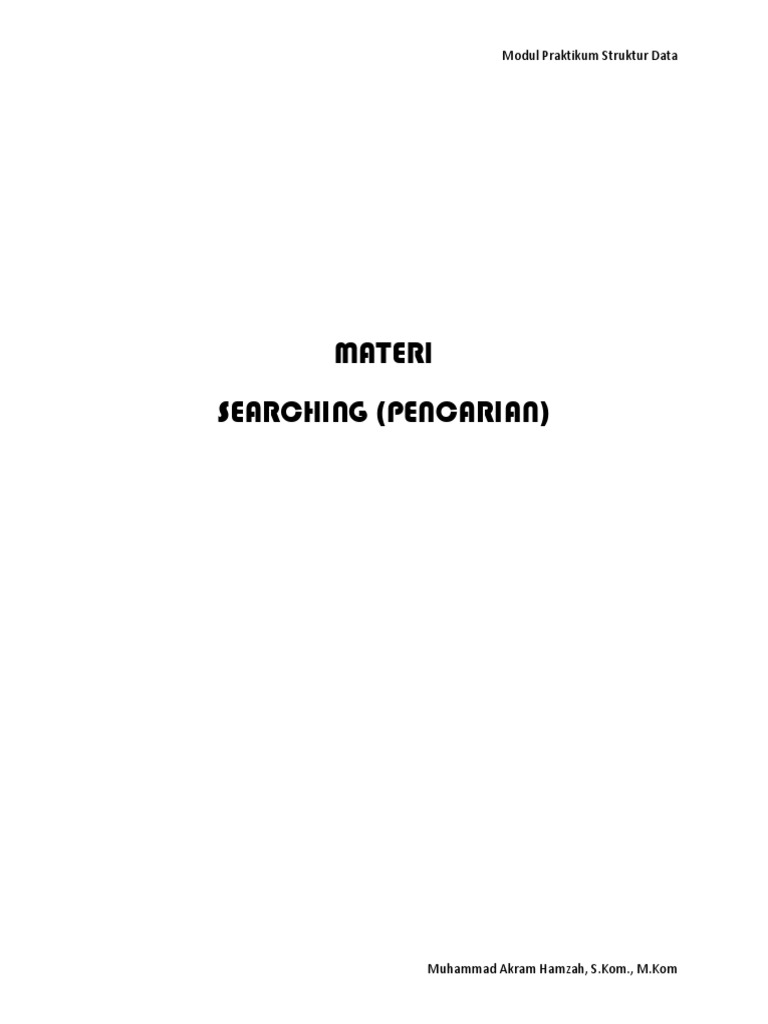 MODUL PERTEMUAN 10 - Searching (Pencarian) | PDF