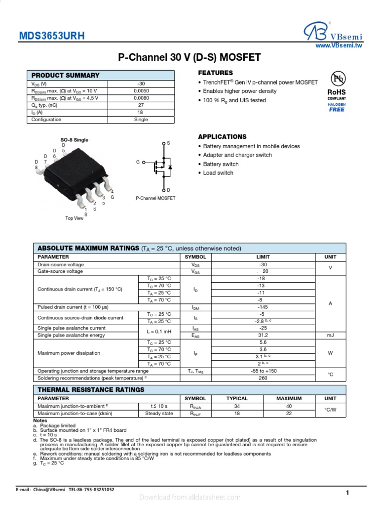 MDS3653URH Datasheet Reemplazo | PDF | Field Effect Transistor | Diode