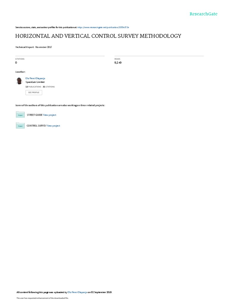 Establishing a Robust Control Network: Horizontal and Vertical Control ...