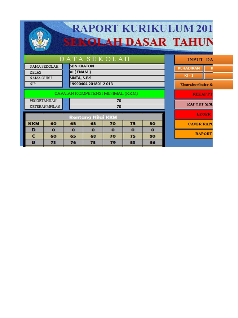 RAPORT KURIKULUM 2013 SEM 1 | PDF